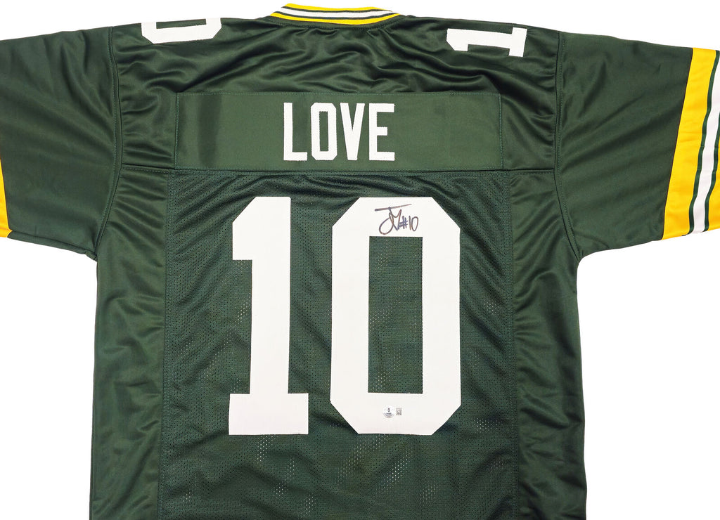GREEN BAY PACKERS JORDAN LOVE AUTOGRAPHED GREEN JERSEY BECKETT WITNESS ...