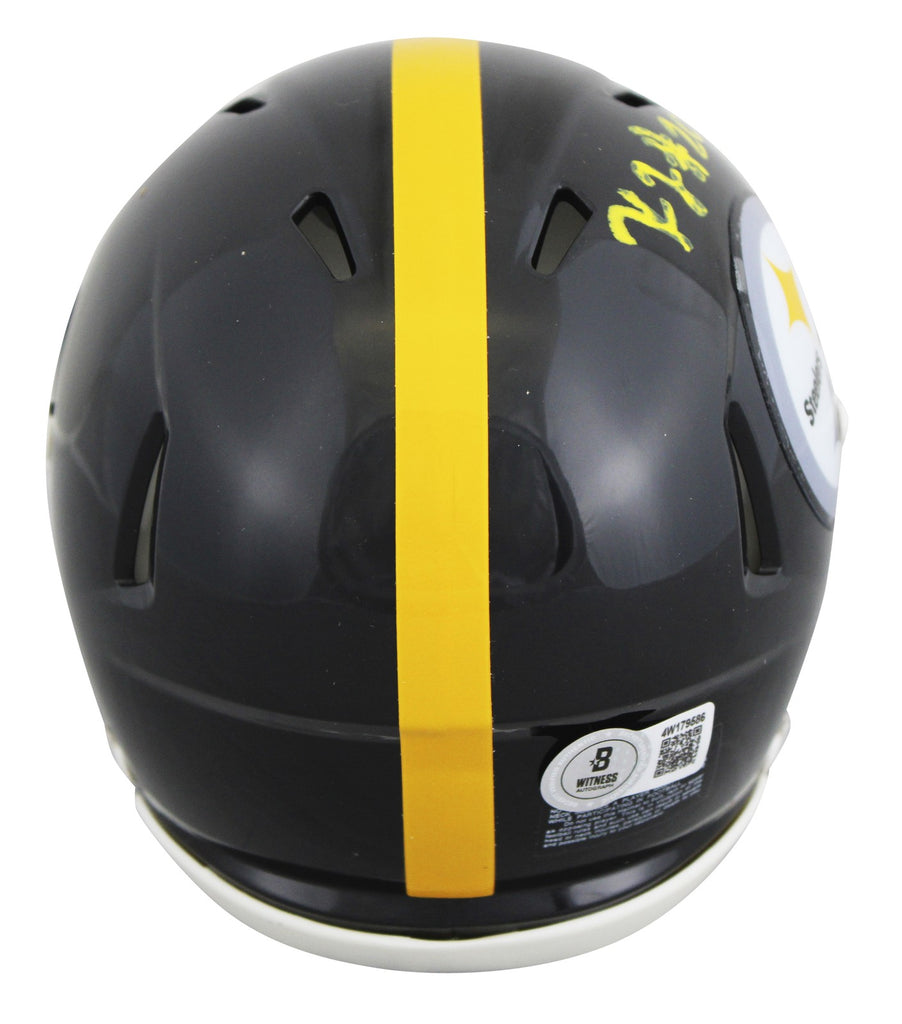 Steelers Kaleb Johnson Authentic Signed Speed Mini Helmet BAS Witness ...