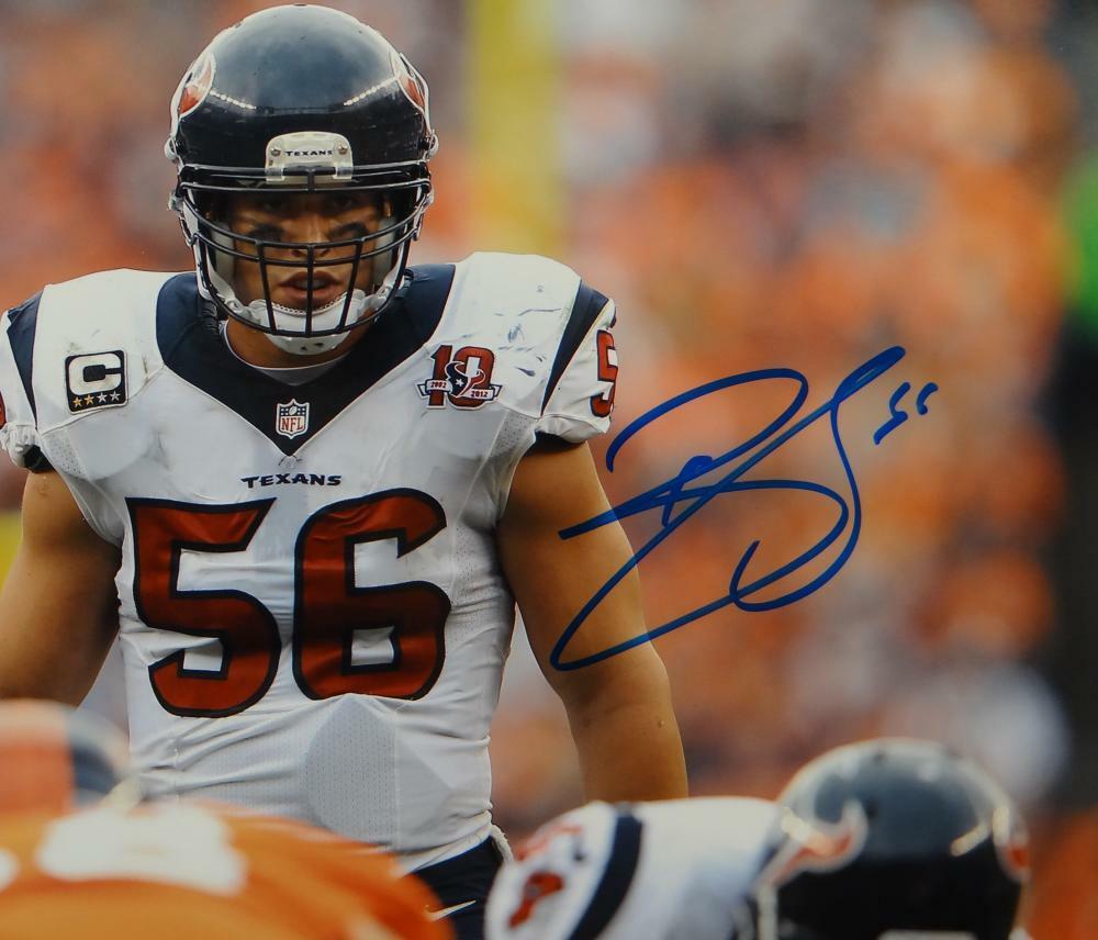 Brian Cushing Autographed Texans 8x10 Front View On Field Photo- JSA W ...