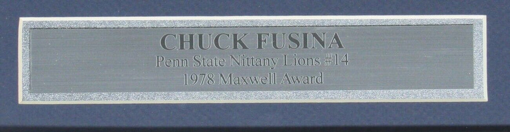 Chuck Fusina PSU Signed/Autographed 8x10 Photo Framed Best Authentics ...
