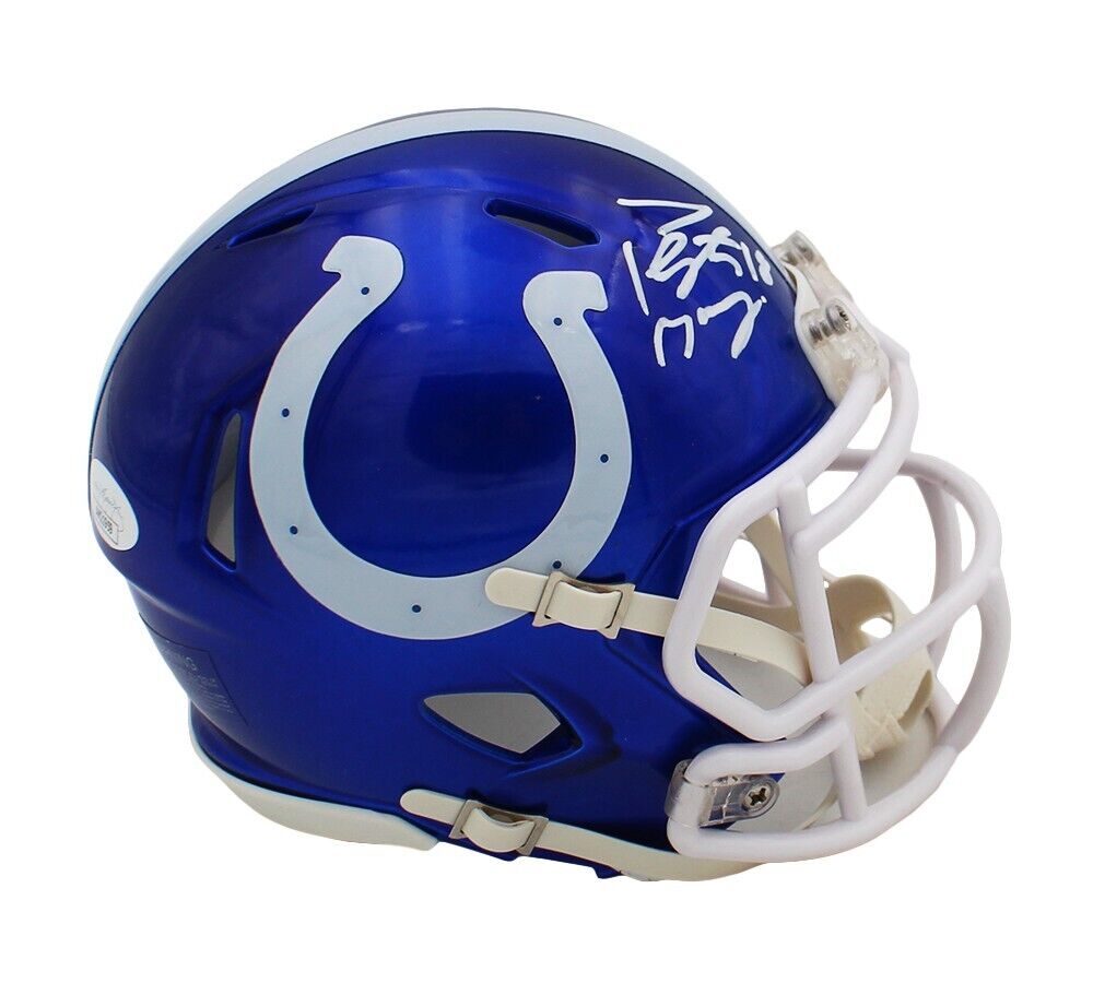 Peyton Manning Signed Indianapolis Colts Speed Flash NFL Mini Helmet ...