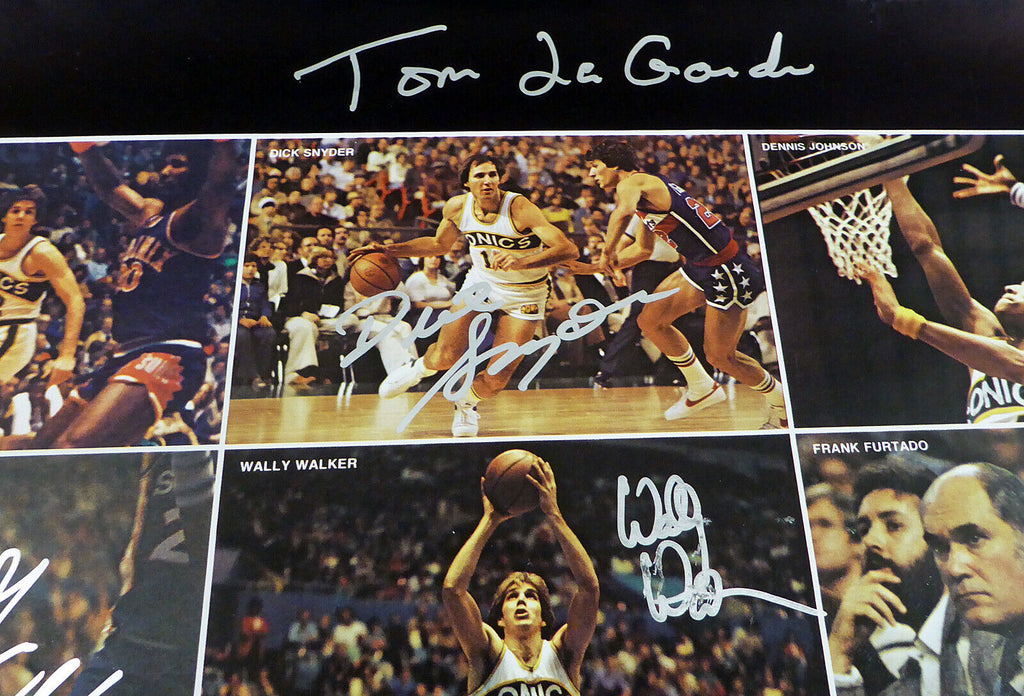 1978-79 NBA Champions Supersonics Auto Poster Photo 9 Sigs Fred Brown ...