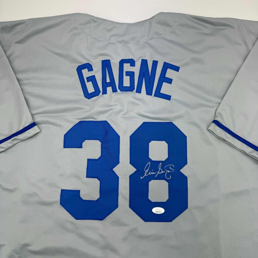 Autographed/Signed Eric Gagne Los Angeles LA Grey Baseball Jersey JSA ...