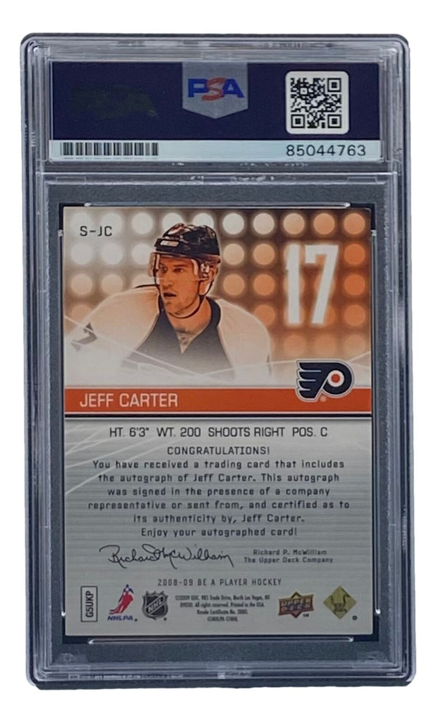 Jeff Carter Signed 2008/09 Upper Deck #S-JC Flyers Hockey Card PSA/DNA ...