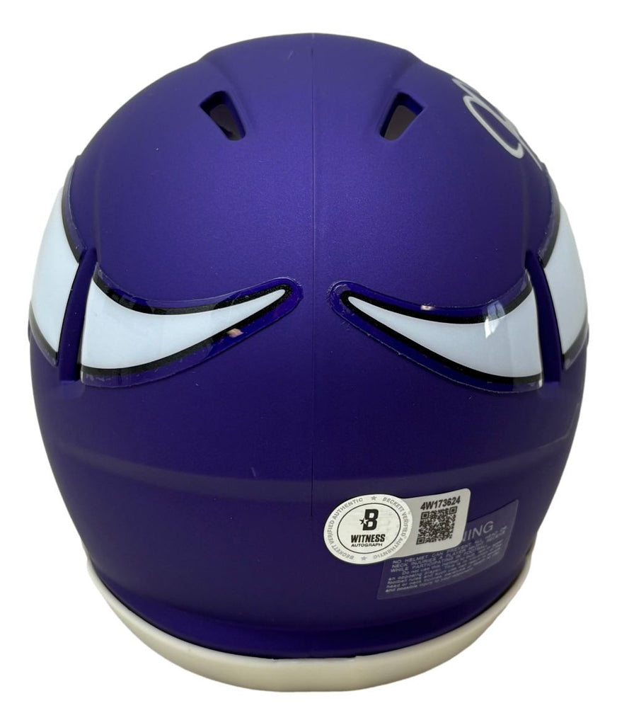 Justin Jefferson Signed Minnesota Vikings Mini Speed Helmet BAS w/ Cas ...