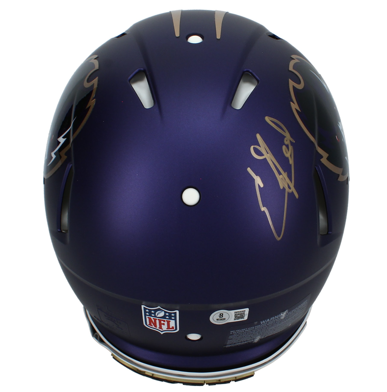 Ed Reed Autographed Ravens 2024 Alternate Authentic Helmet w/ Visor Be ...