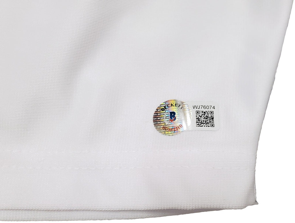 Jon Bones Jones Autographed Signed White Boxing Trunks Beckett BAS QR ...