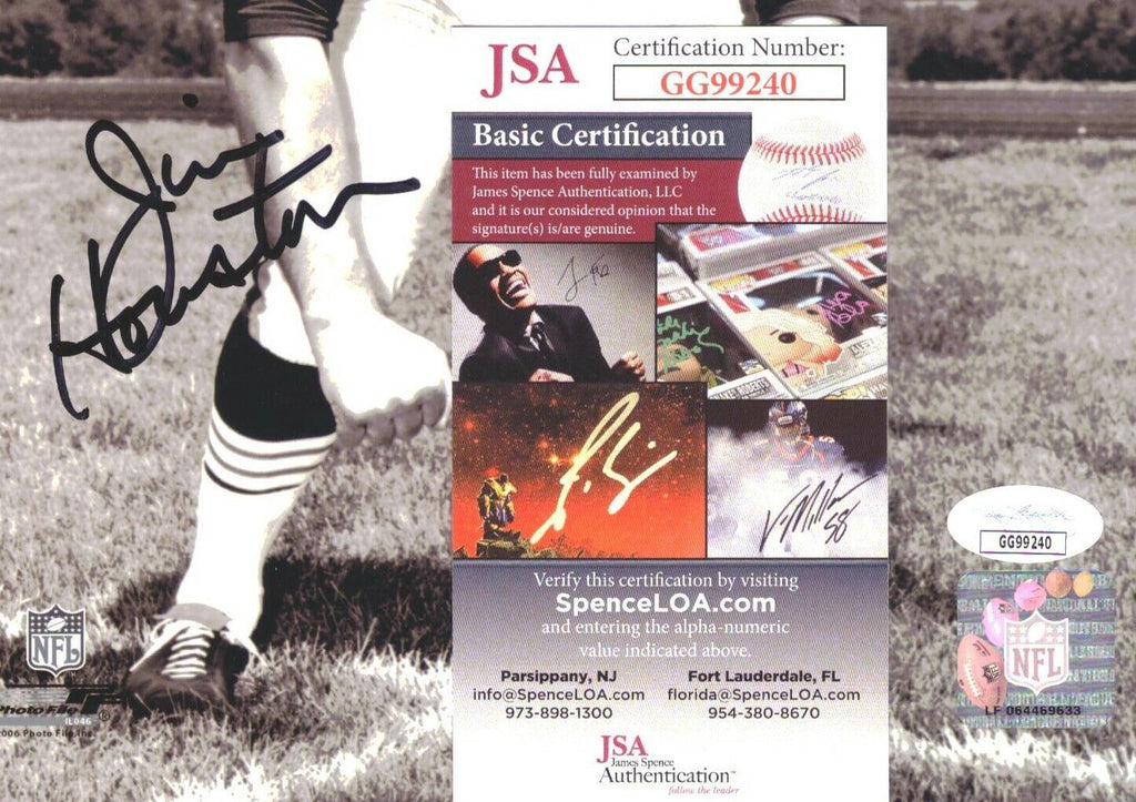 Jim Houston Cleveland Browns Signed/Autographed 8x10 B/W Photo JSA 151 ...