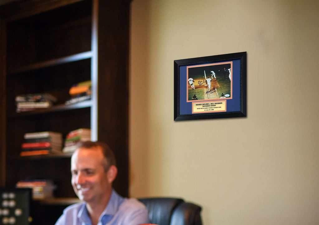 Mookie Wilson Bill Buckner Autographed 1986 World Series Error Framed ...