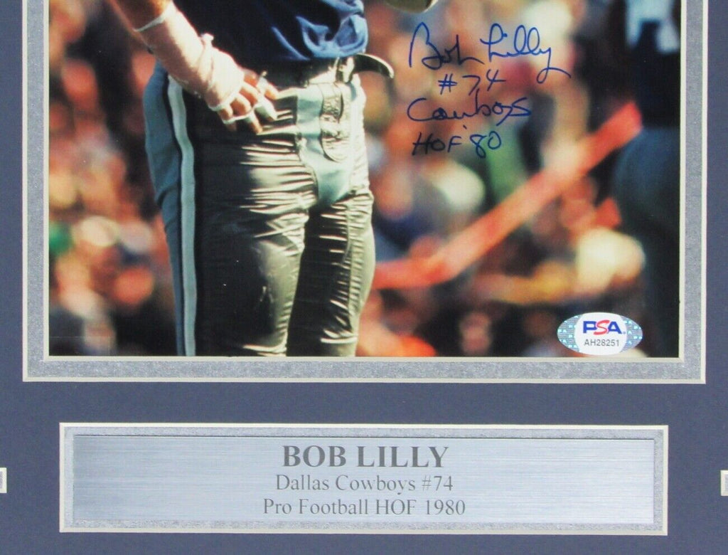 Bob Lilly Dallas Cowboys Autographed/Signed 8x10 Photo Framed PSA/DNA ...