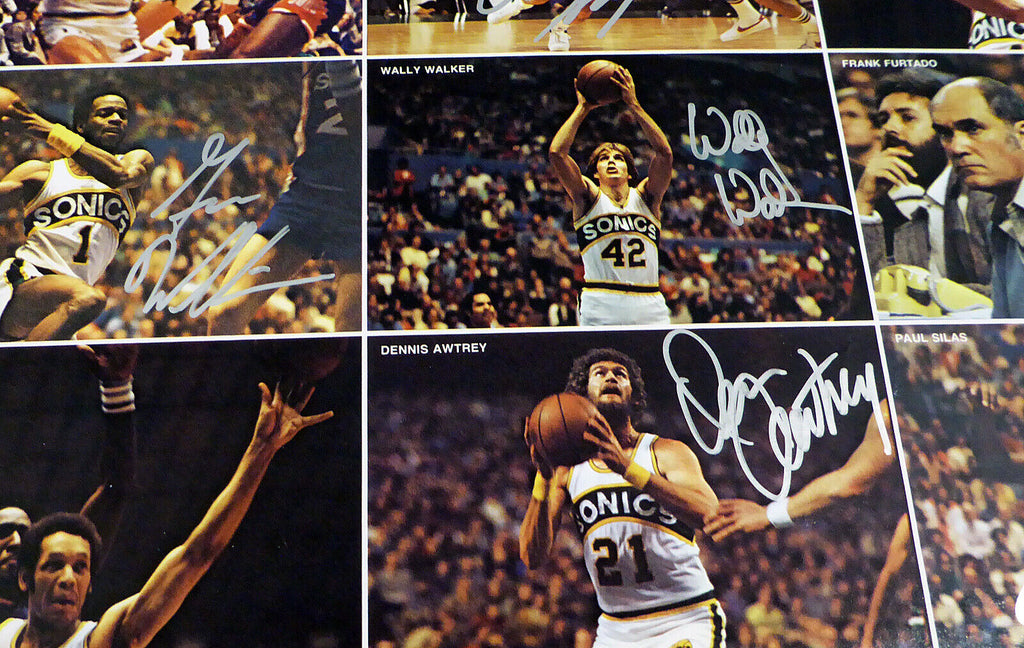 1978-79 NBA Champions Supersonics Auto Poster Photo 9 Sigs Fred Brown ...