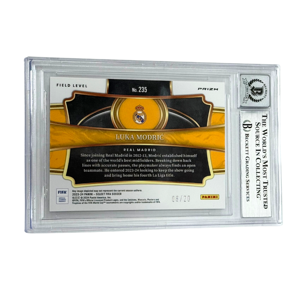 Luka Modric Signed 2023-24 Panini Select FIFA White /20 #235 - BGS 10 ...