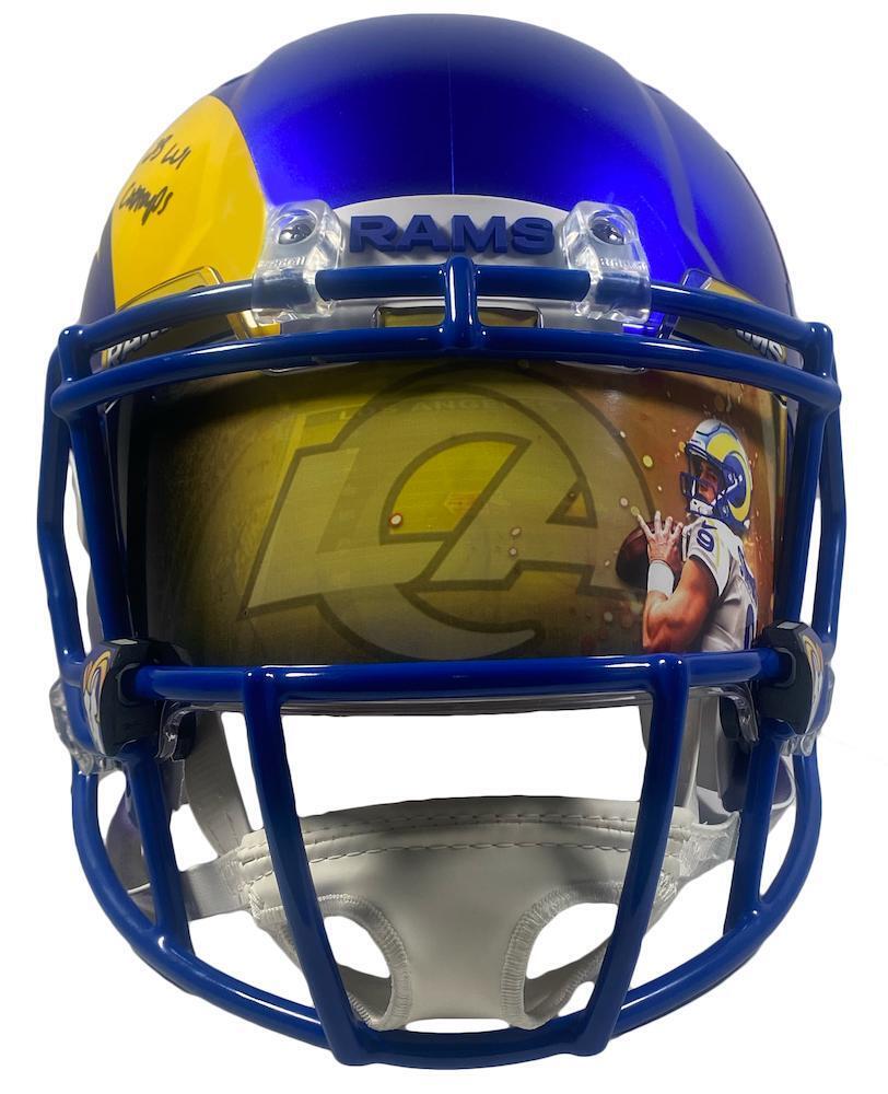 MATTHEW STAFFORD Autographed "SB LVI Champs" Authentic Rams Helmet FAN ...