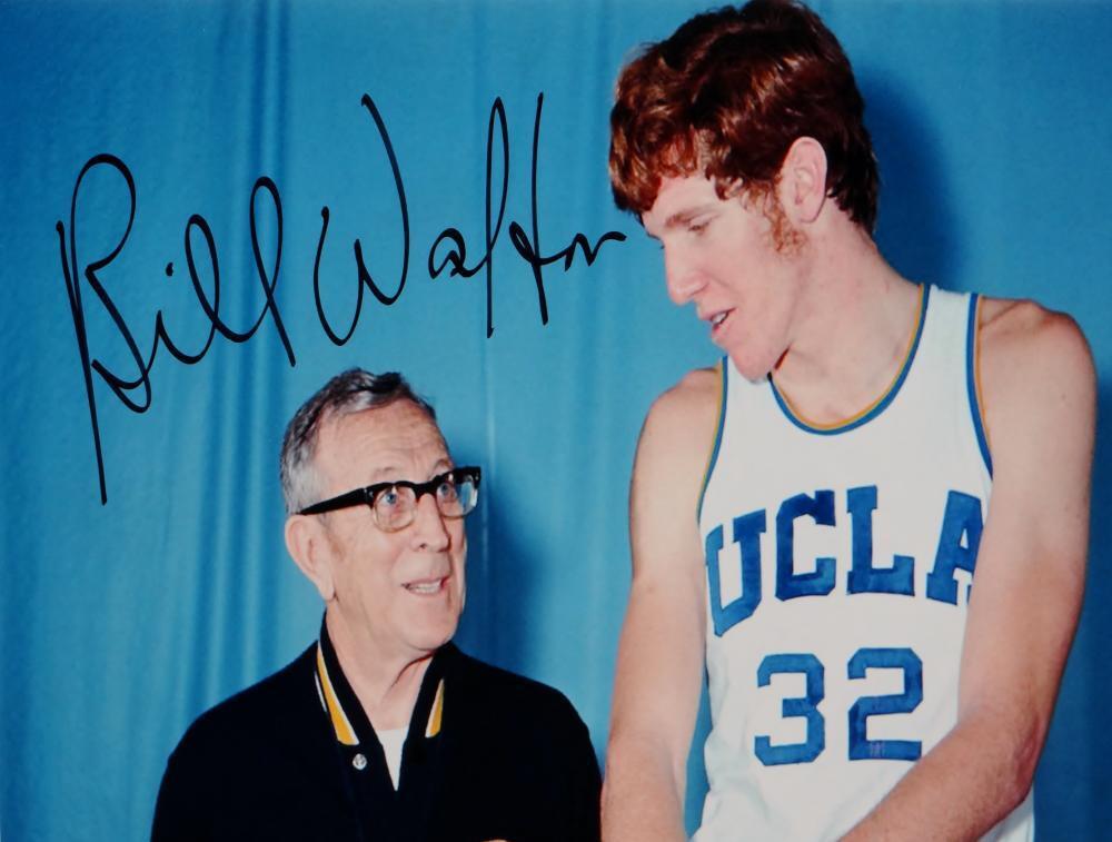 Bill Walton Autographed UCLA 16x20 Next to John Wooden Photo- JSA Witn ...