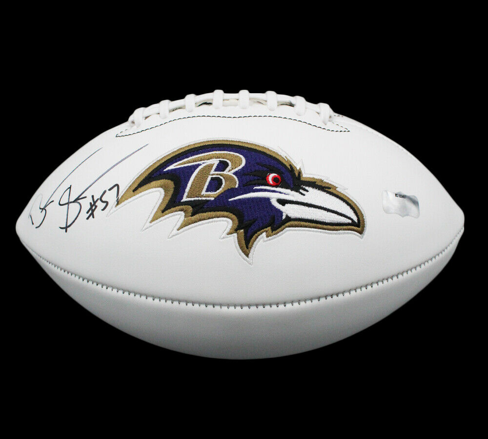Bart Scott Signed Baltimore Ravens Embroidered White NFL Football ...