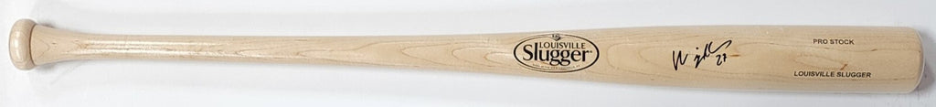 Brewers Shortstop WILLY ADAMES Signed Louisville Slugger Blonde Bat AU ...