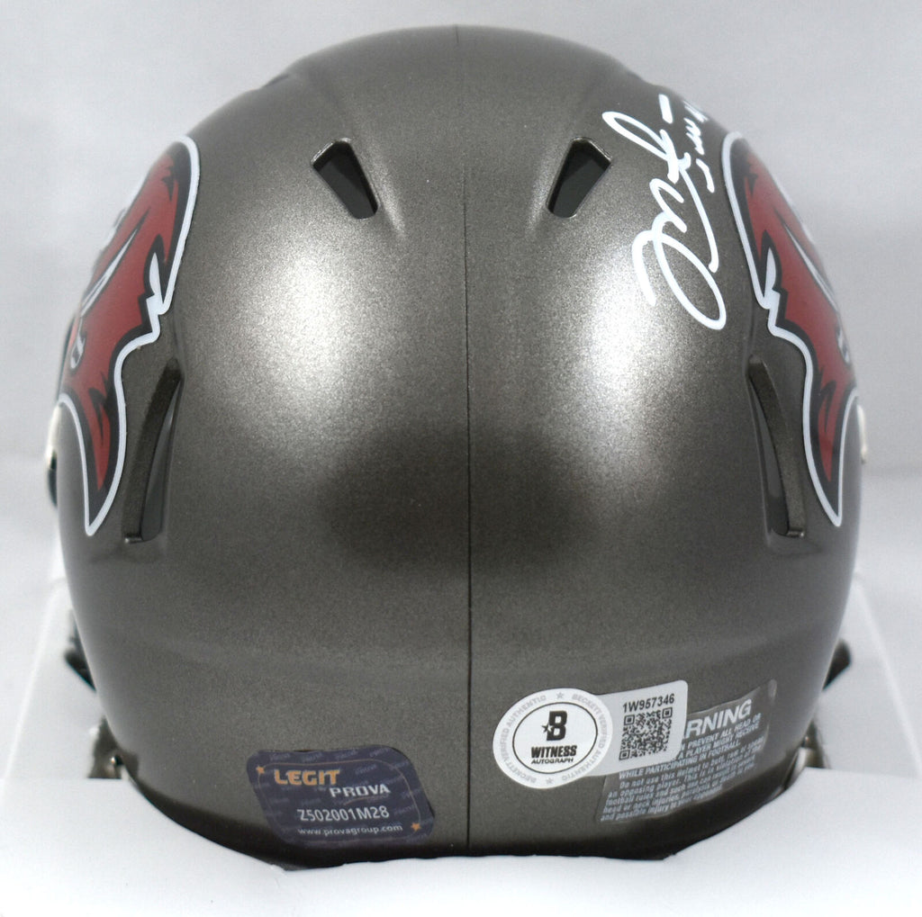 Mike Alstott Signed Tampa Bay Buccaneers 97-13 Speed Mini Helmet-Becke ...