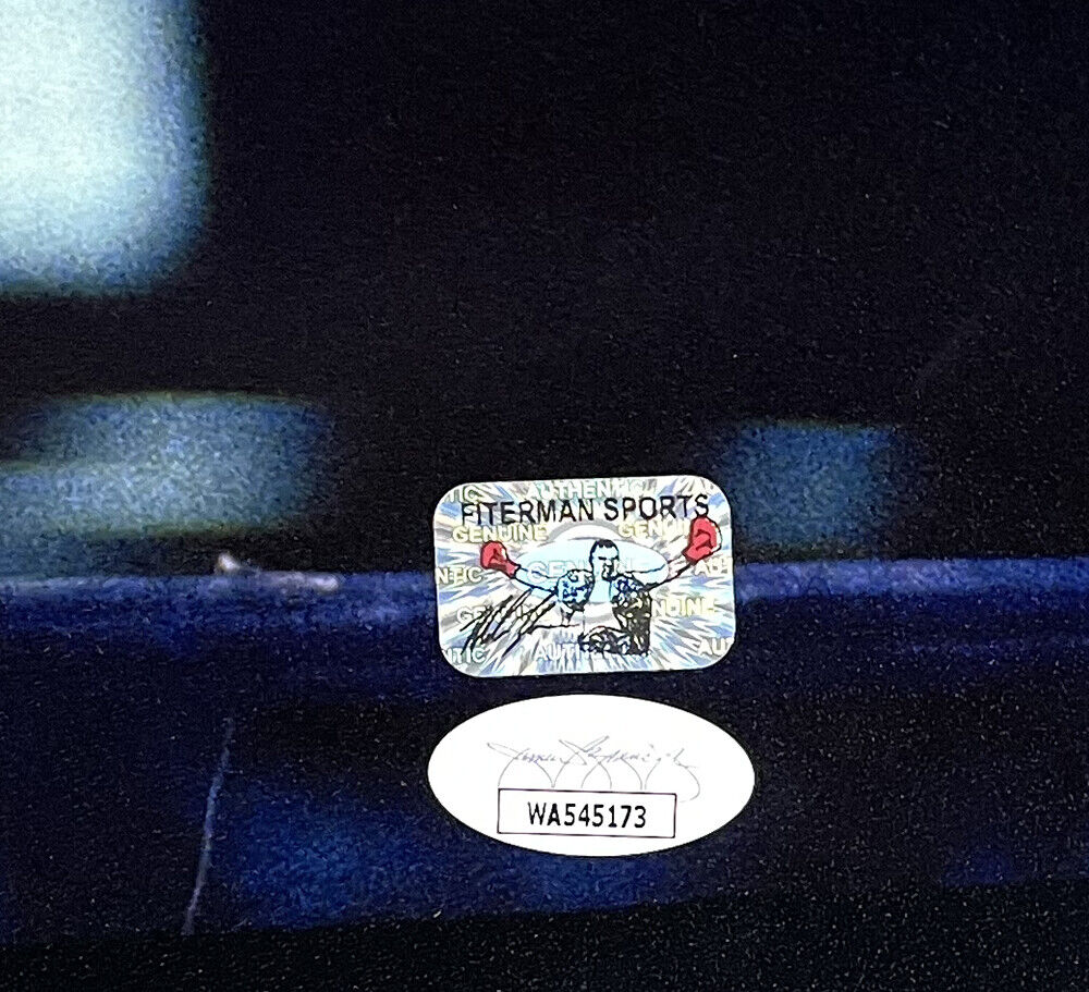 Mike Tyson Signed 16x20 Boxing Stare Down Photo JSA – Super Sports Center