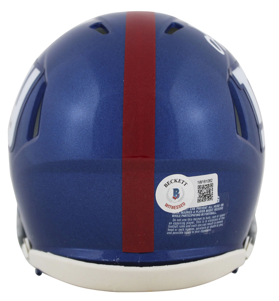 Giants Jalin Hyatt Authentic Signed Blue Speed Mini Helmet w/ Case BAS ...