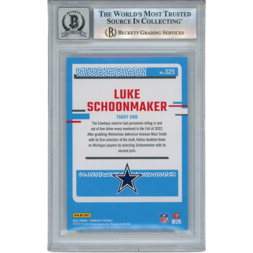 Luke Schoonmaker Signed 23 Donruss Rated Rookie Trading Card Slab Beck ...