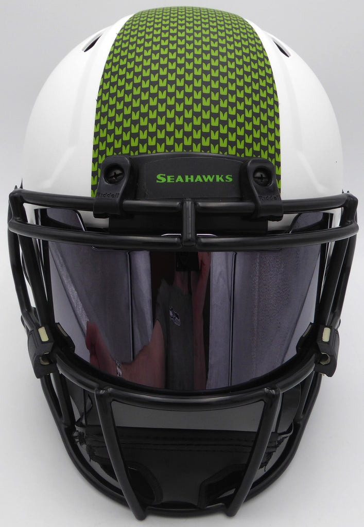 Kenneth Walker Autographed White Lunar Authentic Full Size Helmet Seah ...