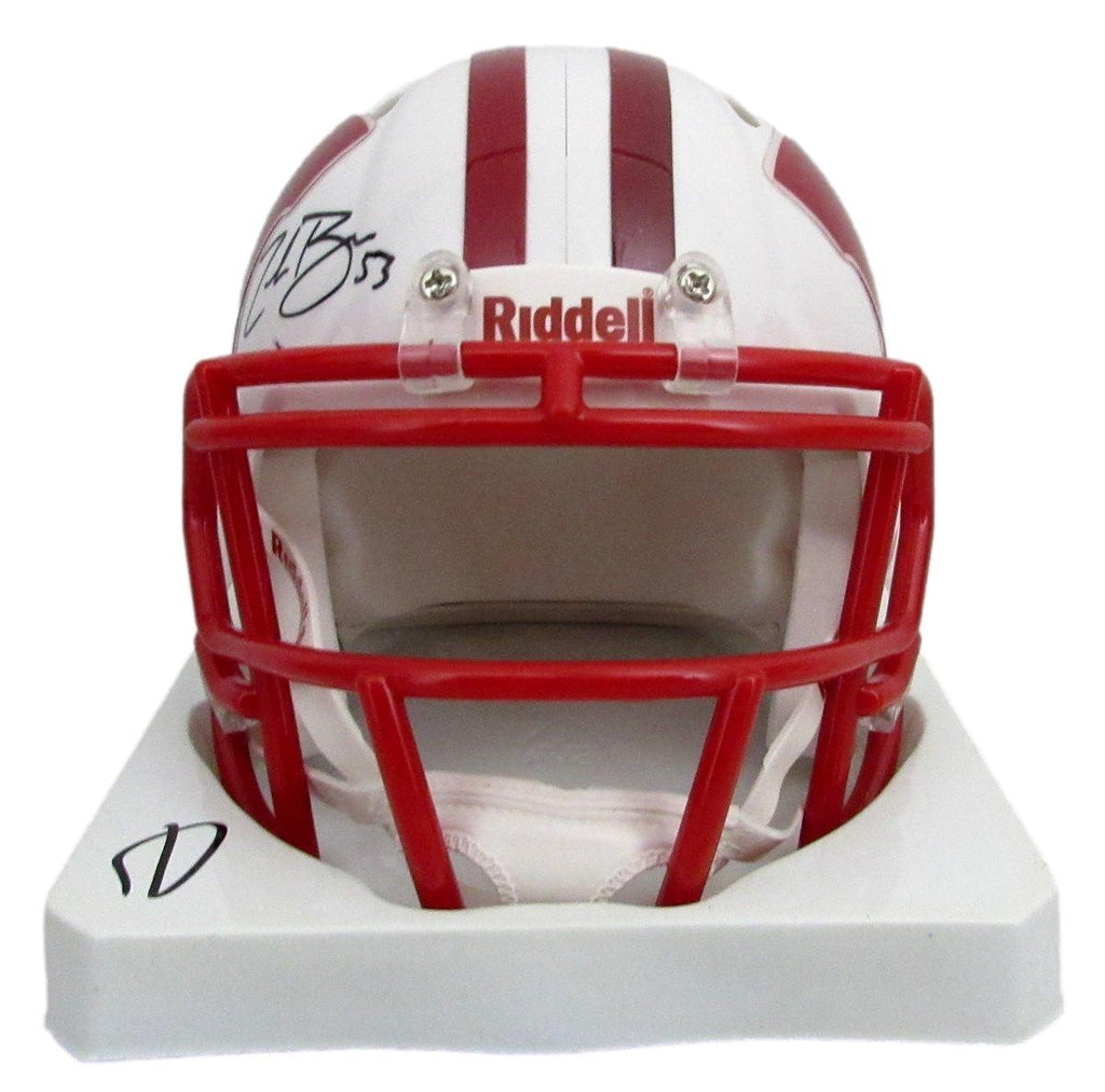 Zack Baun Signed/Autographed White Mini Football Helmet Wisconsin Beck ...