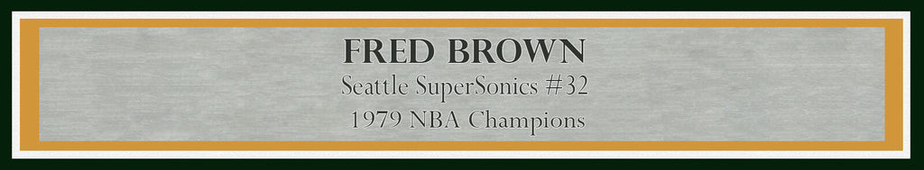 DOWNTOWN FRED BROWN AUTOGRAPHED FRAMED 8X10 PHOTO SEATTLE SUPERSONICS ...