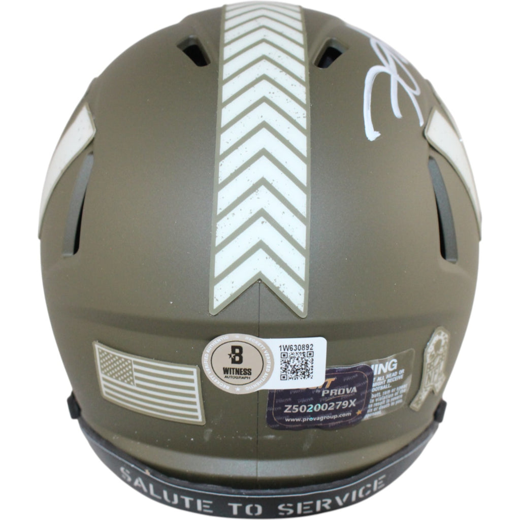 Frankie Luvu Autographed Washington Commanders 22 STS Mini Helmet Beck ...