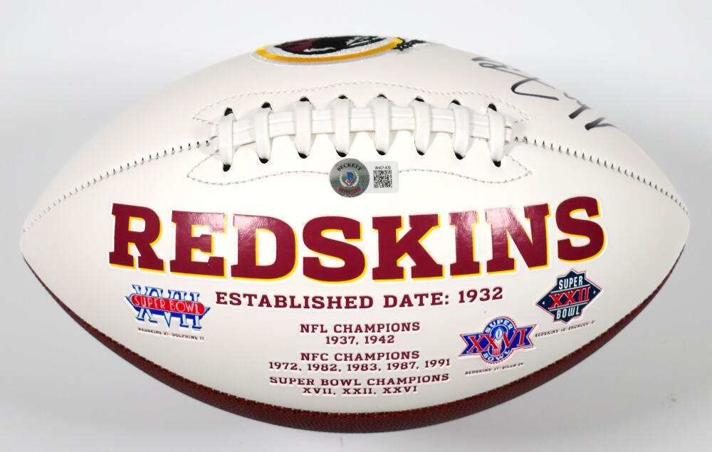 London Fletcher Autographed Washington Logo Football - Beckett W Holog ...