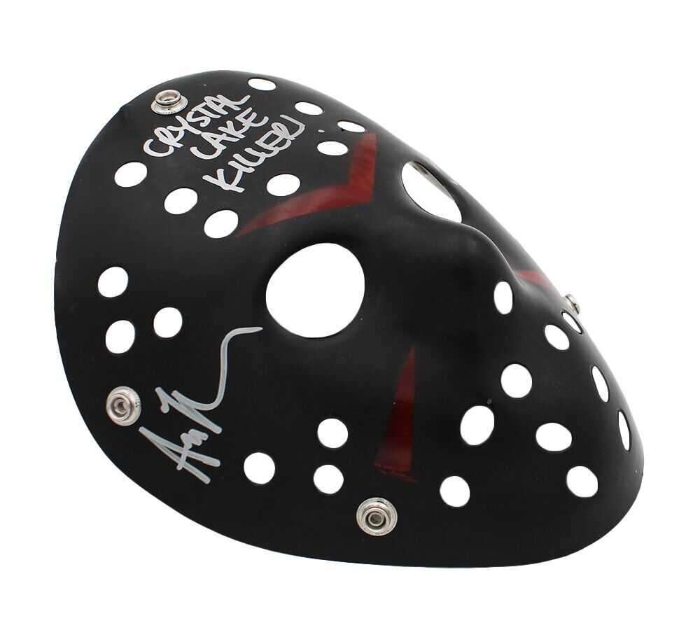 Ari Lehman Signed Friday the 13th Black Costume Mask w- Crystal Lake K ...