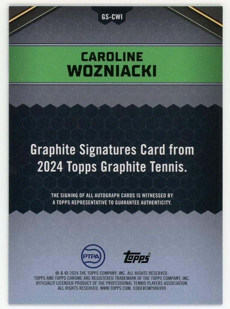 2024 Topps Graphite Tennis Signatures Caroline Wozniacki Auto Refracto ...