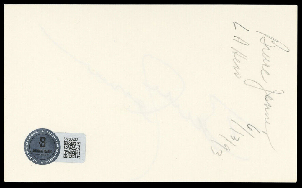 Bruce Jenner Authentic Signed 3x5 Index Card Autographed BAS #BM58632 ...