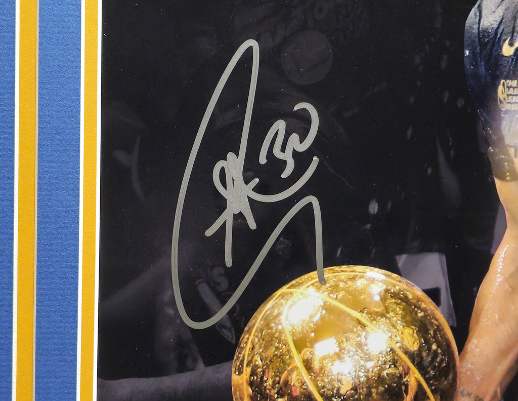 Stephen Curry Autographed Framed 16x20 Photo Warriors NBA Finals JSA A ...