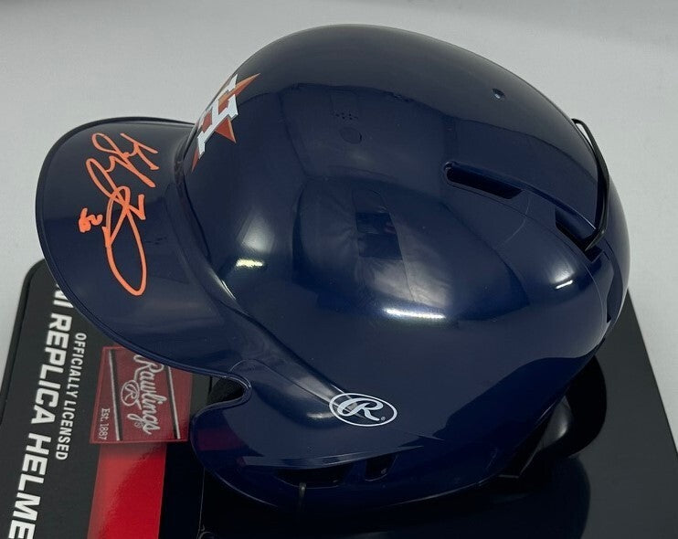 Astros WS Champion KYLE TUCKER Signed Rawlings Baseball Mini Helmet AU ...