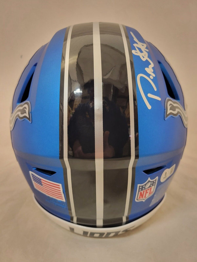DAVID MONTGOMERY SIGNED LIONS 2024 ALT SPEEDFLEX HELMET W/ "KNUCKLES ...