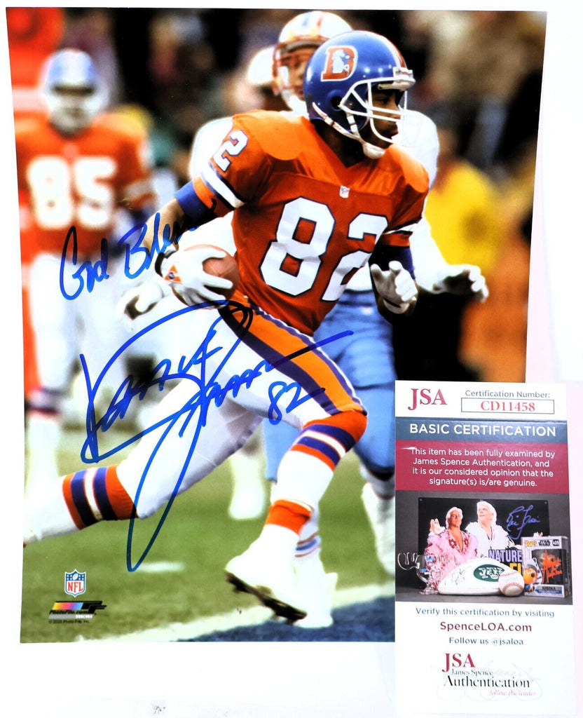 Denver Broncos Vance Johnson Autographed 8x10 Photo James Spence COA ...
