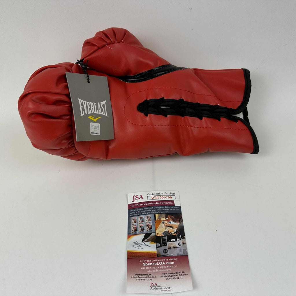 Autographed/Signed Michael Jinx Spinks Red Everlast Boxing Glove JSA C ...