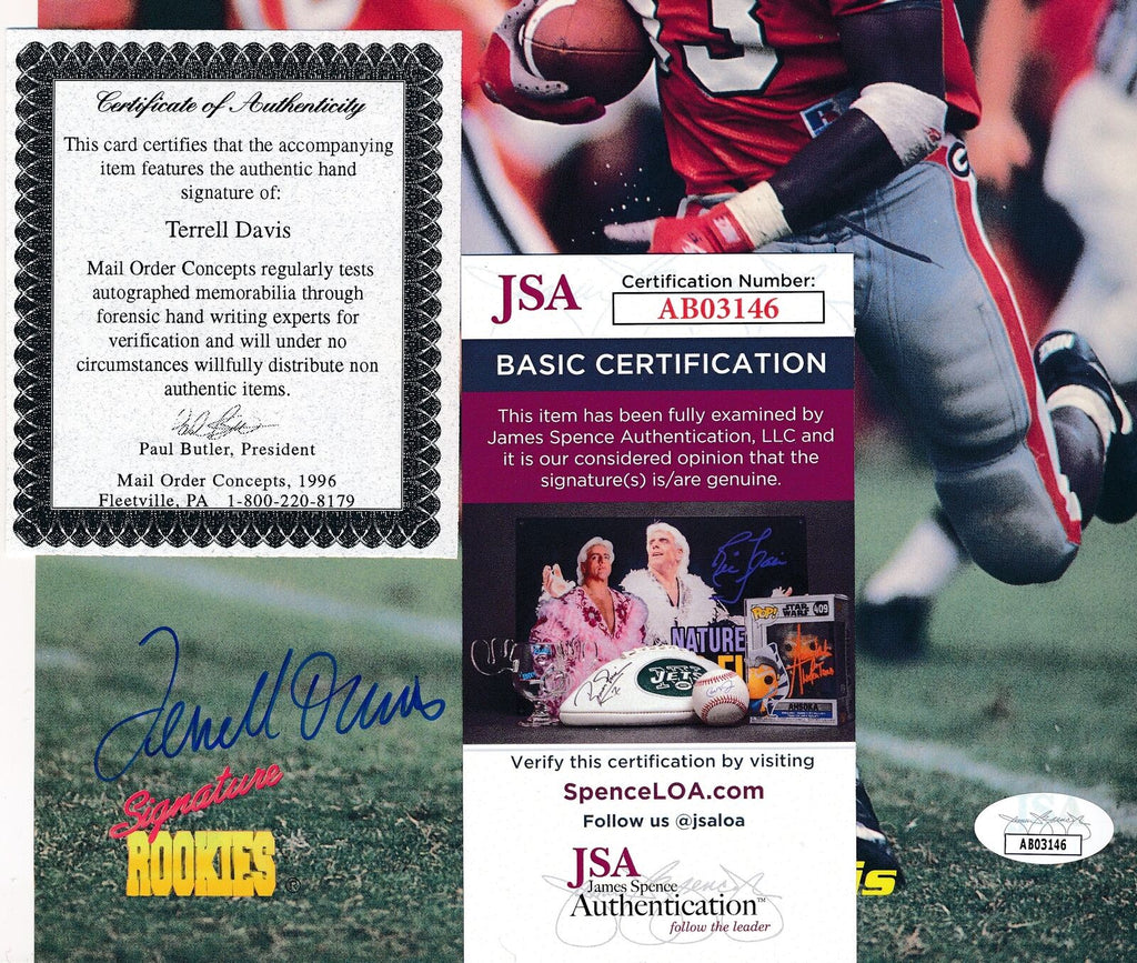 Terrell Davis Georgia Signed/Autographed 8x10 Photo JSA 166934 – Super ...