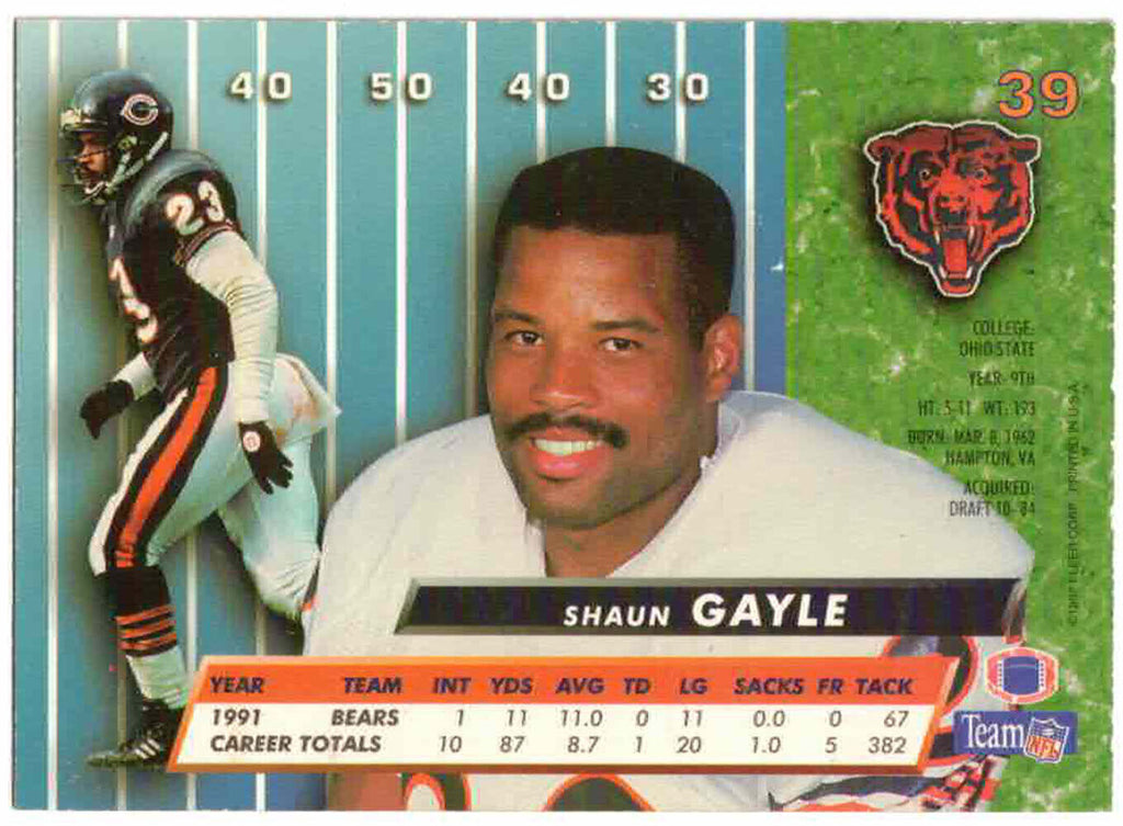 Shaun Gayle Autographed 1992 Fleer Ultra #39 Trading Card 46248 – Super ...