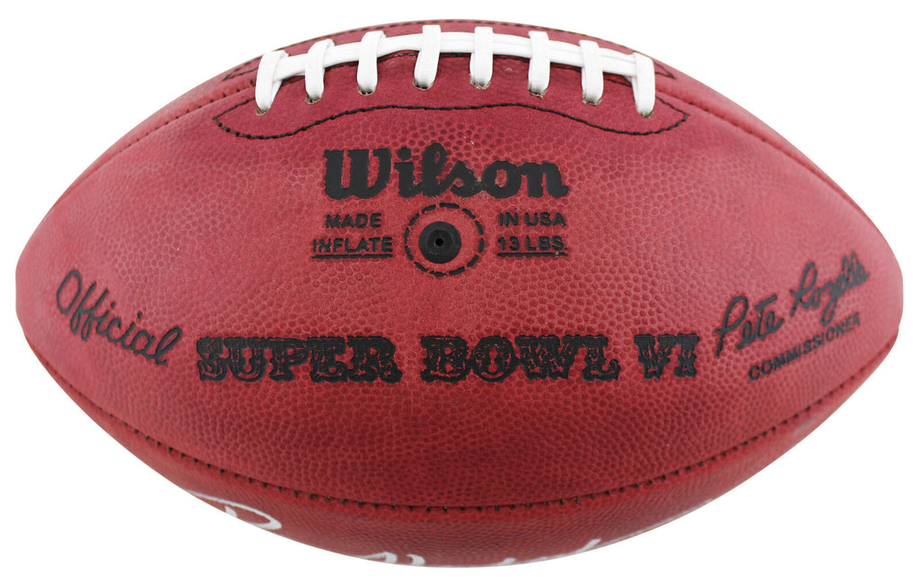 Cowboys Roger Staubach "SB VI MVP" Signed SB VI Logo Nfl Football BAS ...