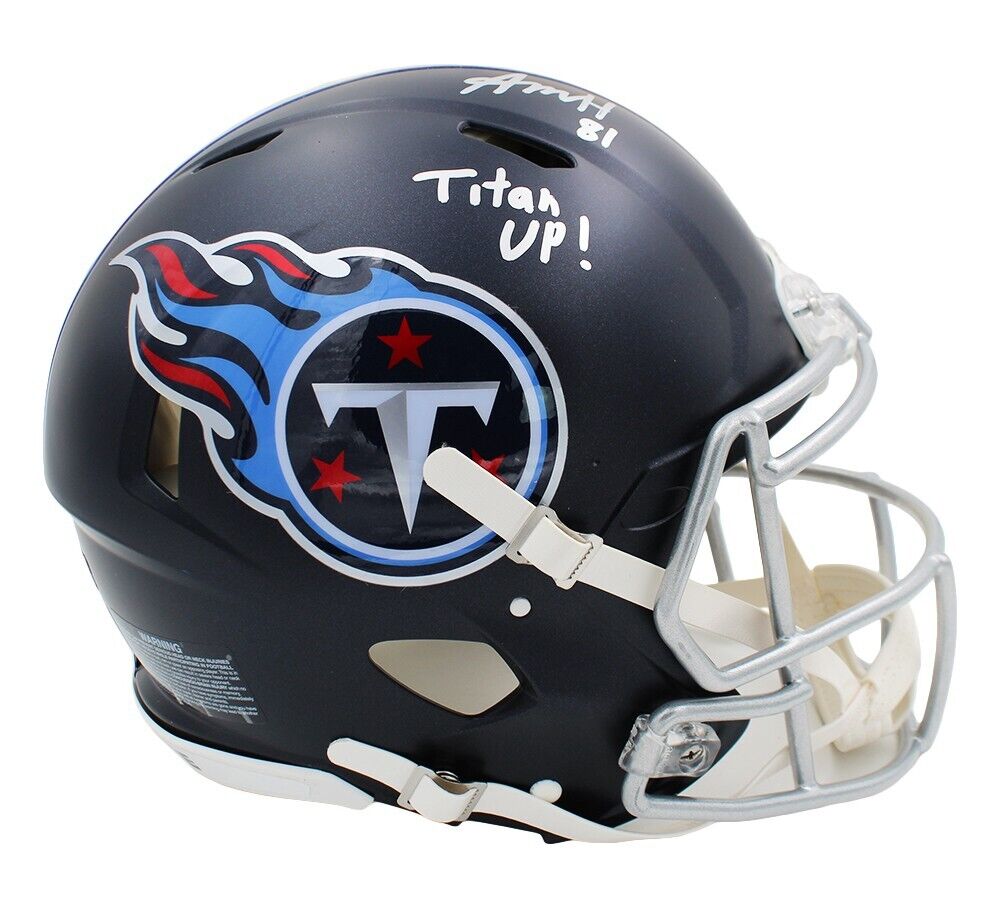 Austin Hooper Signed Tennessee Titans Speed Authentic NFL Helmet With ...