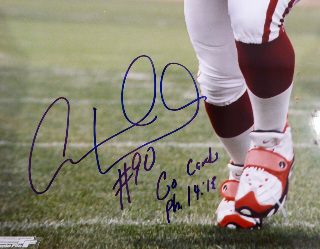 Andre Wadsworth Autographed 16x20 Photo Arizona Cardinals "Go Cards" S ...