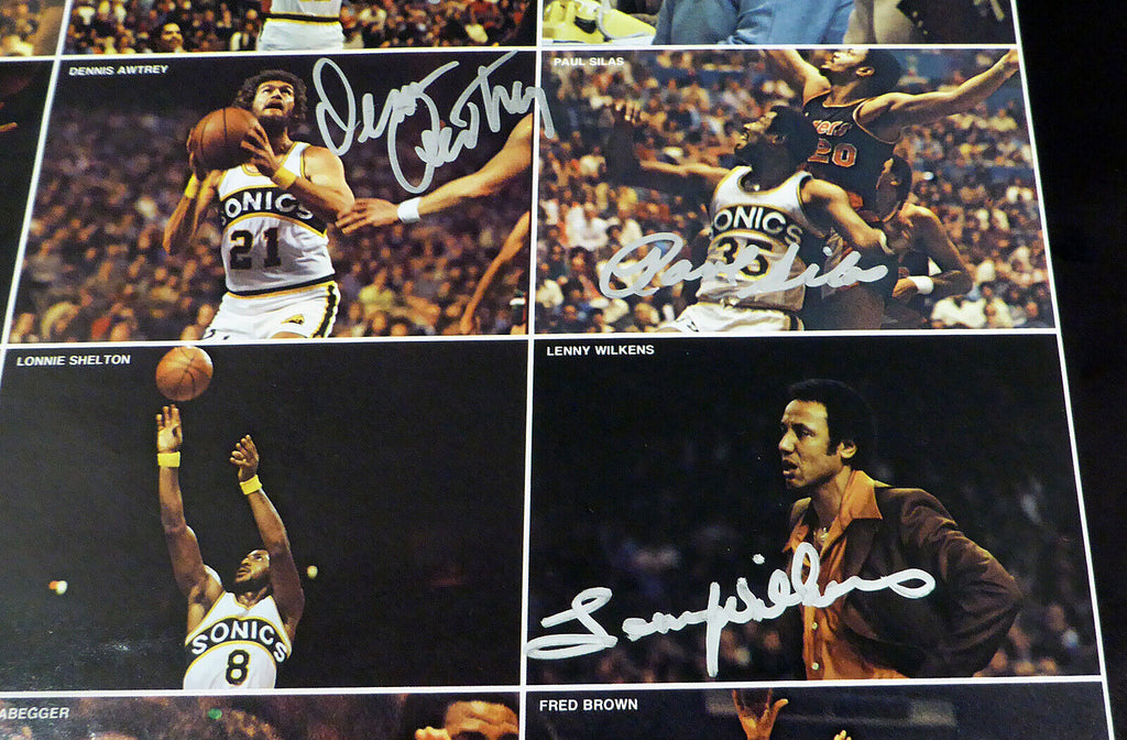 1978-79 NBA Champions Supersonics Auto Poster Photo 9 Sigs Fred Brown ...