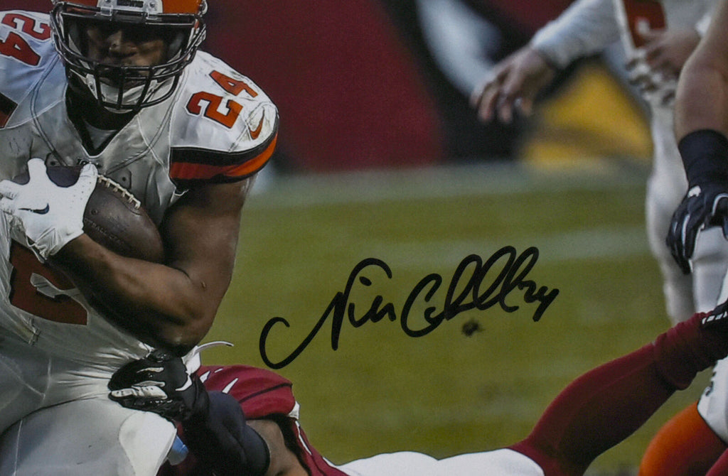 Nick Chubb Autographed Cleveland Browns 16x20 Running Photo - Beckett ...