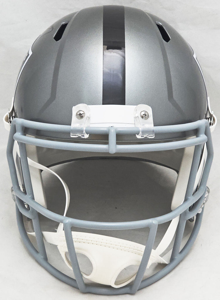 BO JACKSON AUTOGRAPHED RAIDERS FLASH GRAY FULL SIZE SPEED HELMET BECKE ...