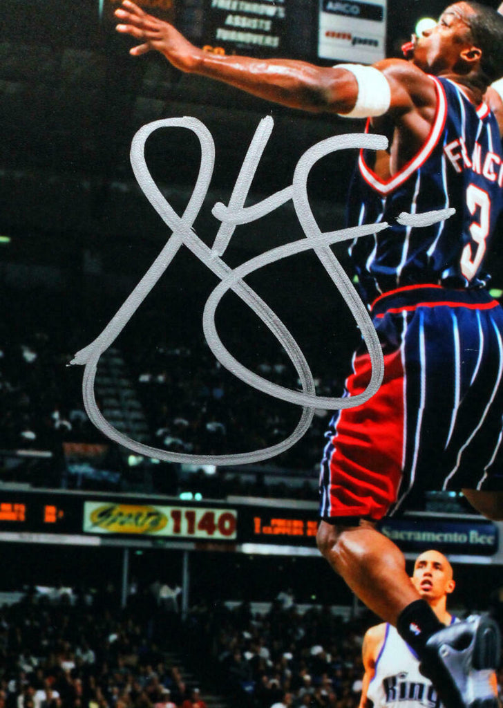 Steve Francis Signed Rockets 8x10 FP Photo Dunking vs Kings- Beckett W ...