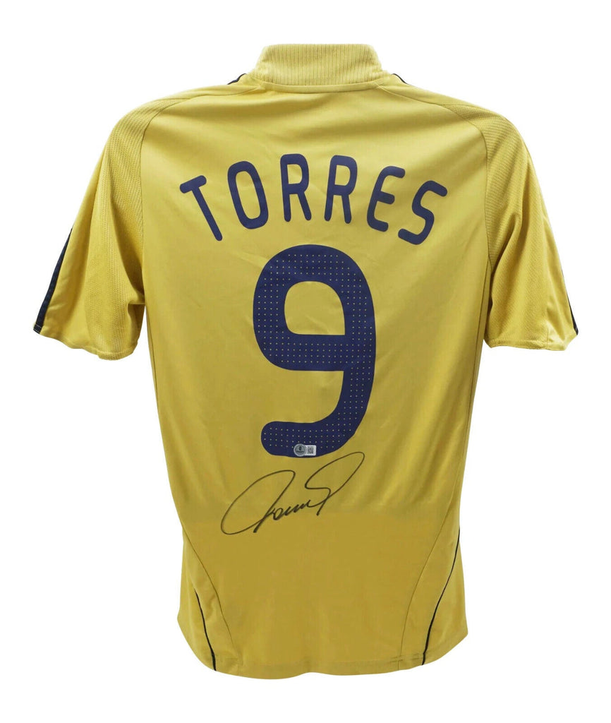 Fernando Torres Signed Spain FC Away Soccer Jersey #9 with Beckett COA ...
