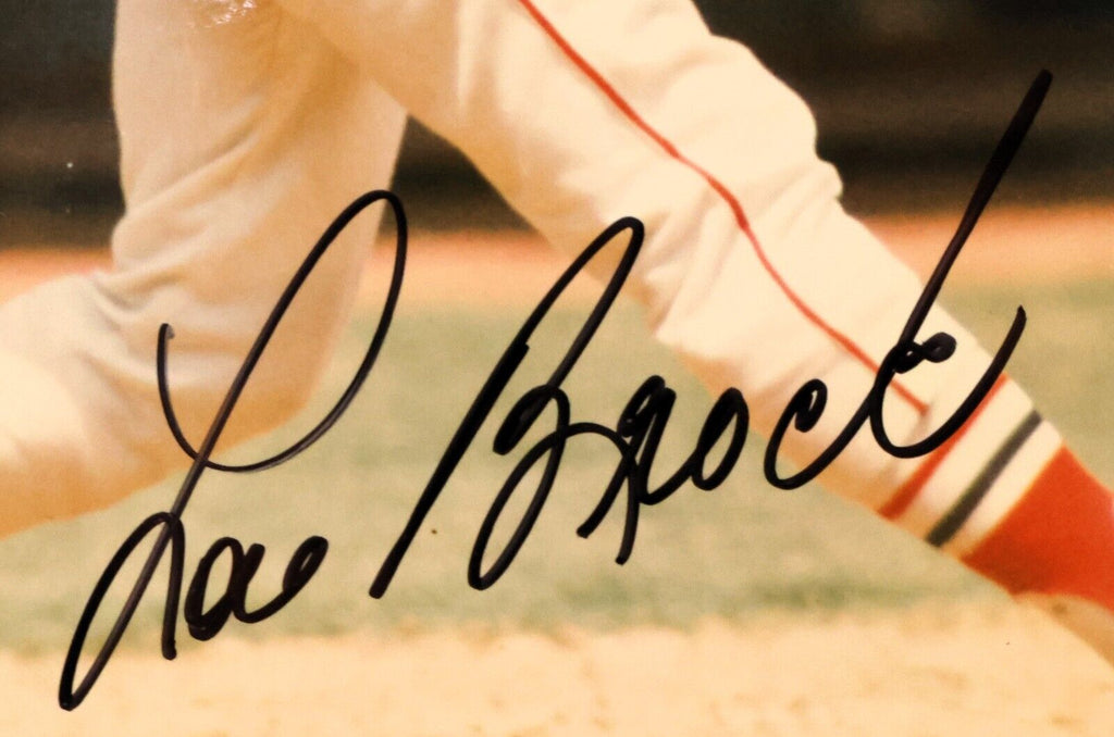Lou Brock Autographed 8x10 Photo JSA COA – Super Sports Center