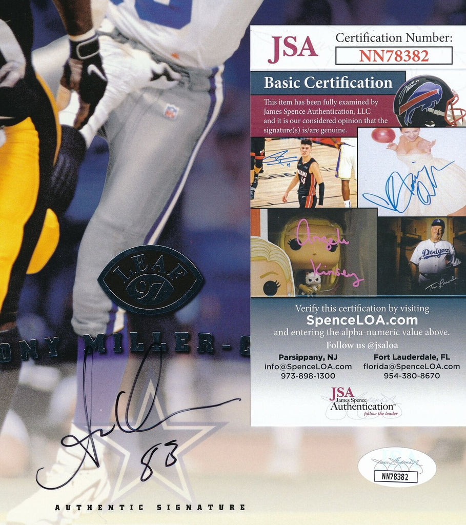 Anthony Miller Dallas Cowboys Signed/Autographed 8x10 1997 Leaf Photo ...