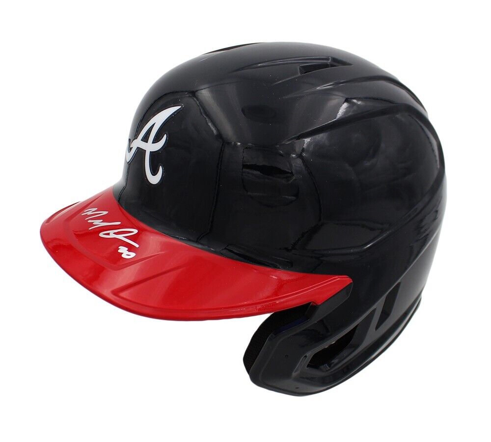 Marcell Ozuna Signed Atlanta Braves Rawlings Mach Pro MLB Helmet ...